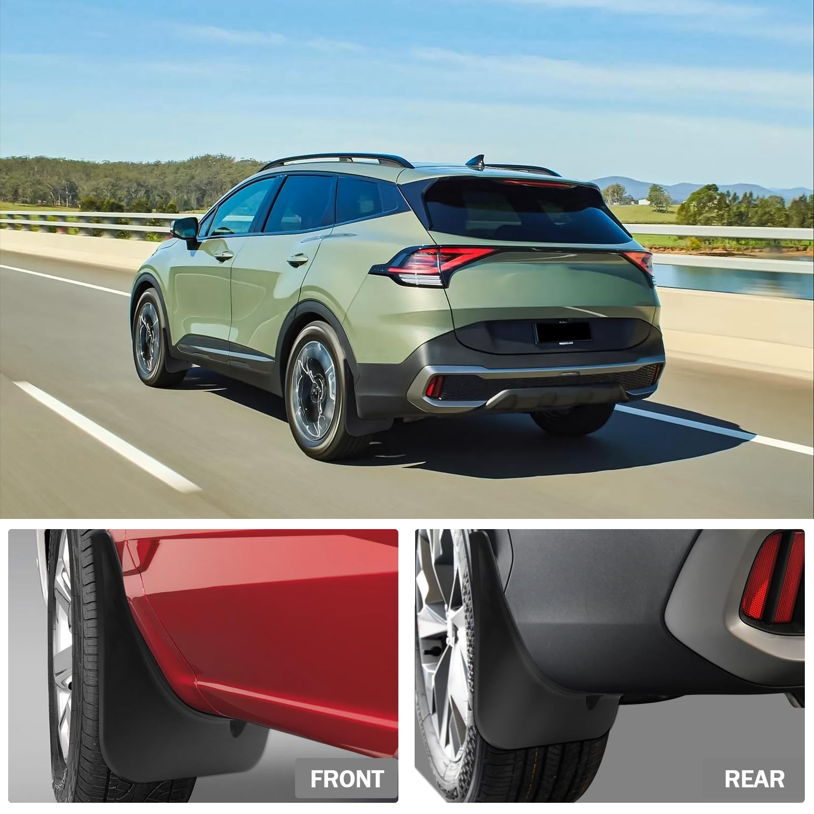Custom Fit Mudguards Custom Fit Mud Flaps For 2023-2026 Kia Sportage ...