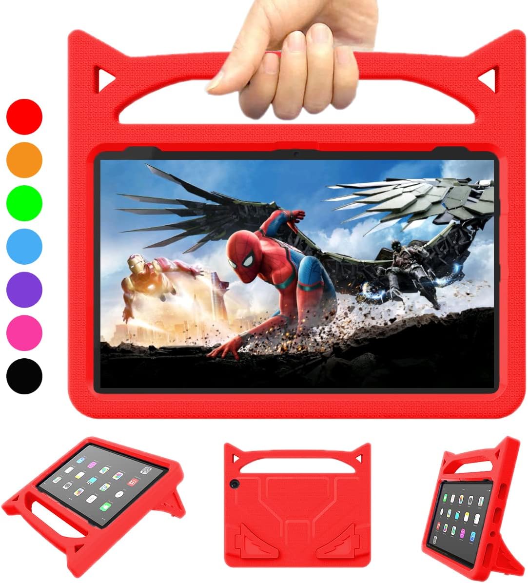 Amazon.com: 10 inch Tablet case for Kids,Riaour - Light Weight Shock ...