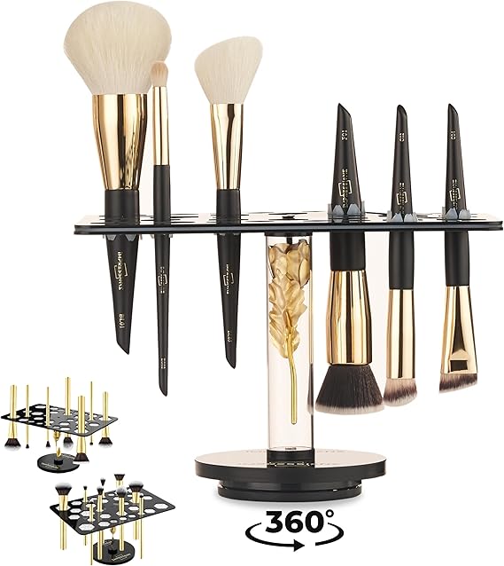 Amazon.com: ImpressionZ Makeup Brush Drying Rack – 360° Rotating Base ...