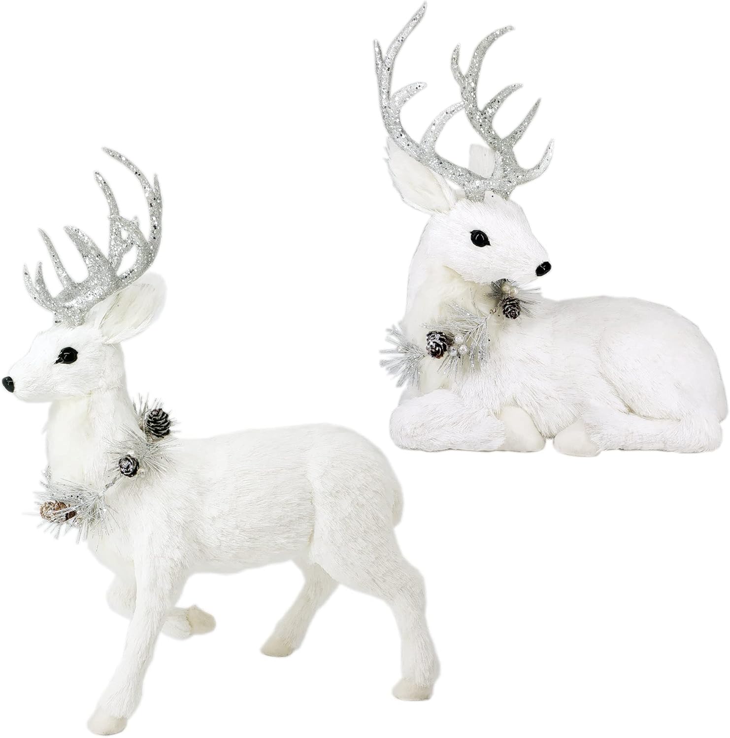 Amazon.com: Nature Vibe 18.1 Inches Sisal Reindeer Christmas Decoration ...