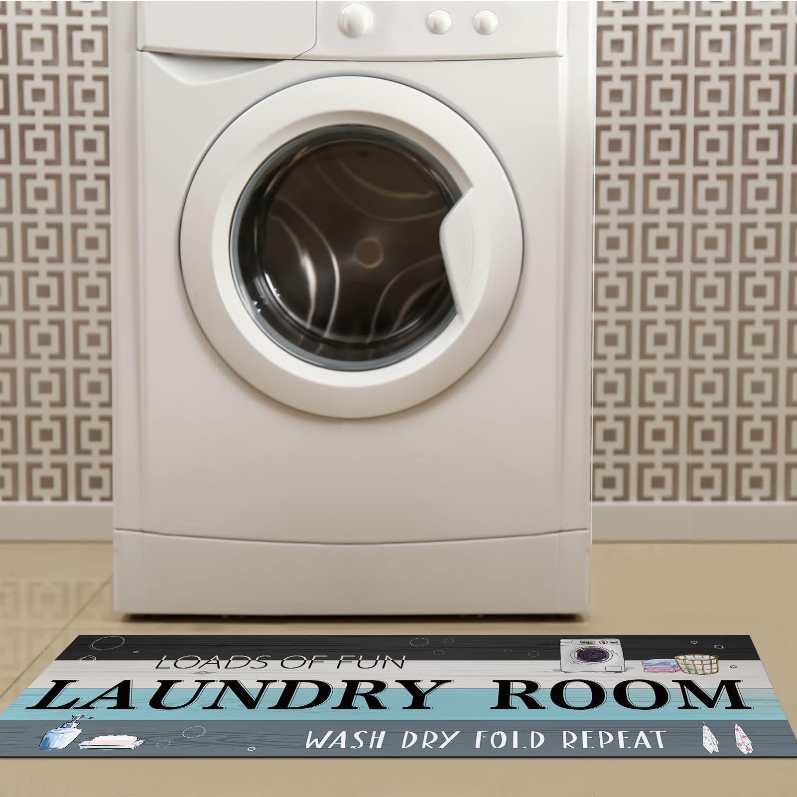 Haull Laundry Room Rug Runner 20 x 59 Inch Laundry Floor Mat Farmhouse ...