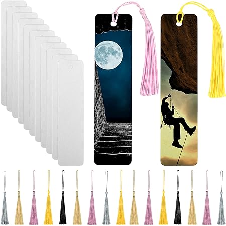 Amazon.com: Sublimation Blank Bookmark Heat Transfer Metal Aluminum DIY ...