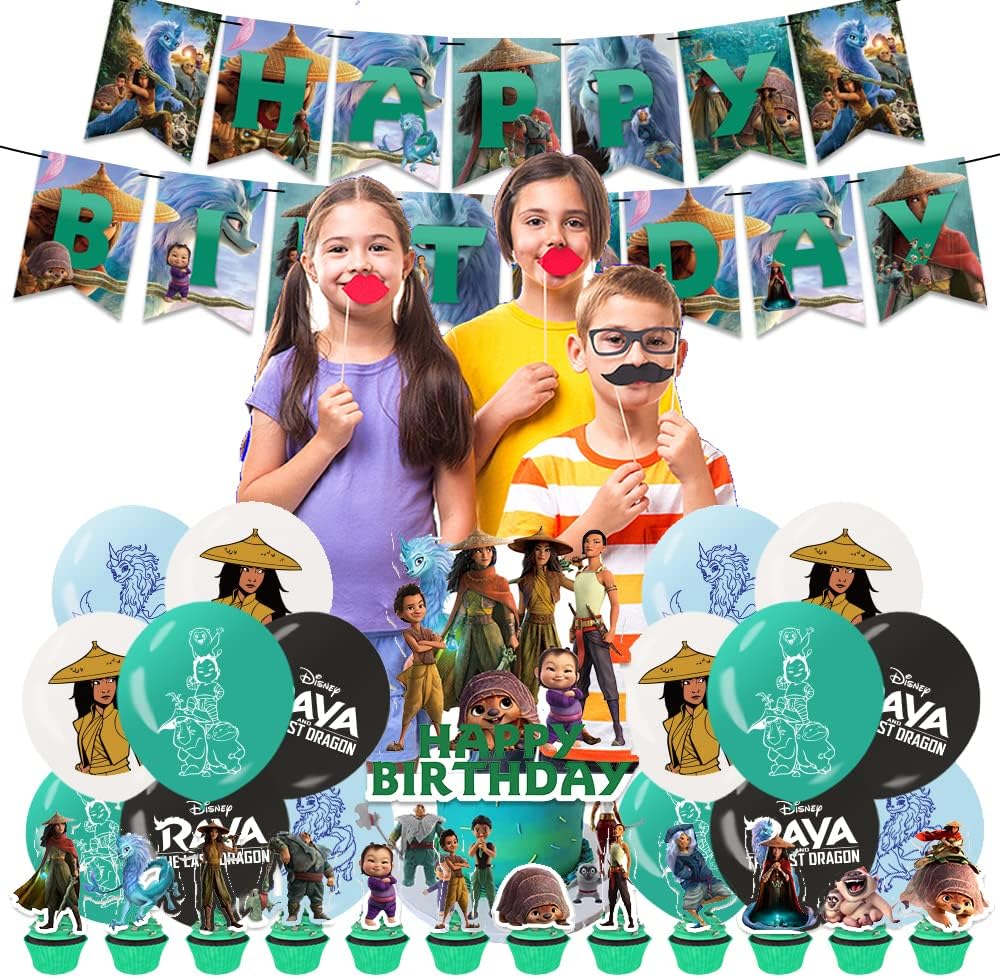Birthday Decoration Raya and the Last Dragon Balloons Raya and the Last ...