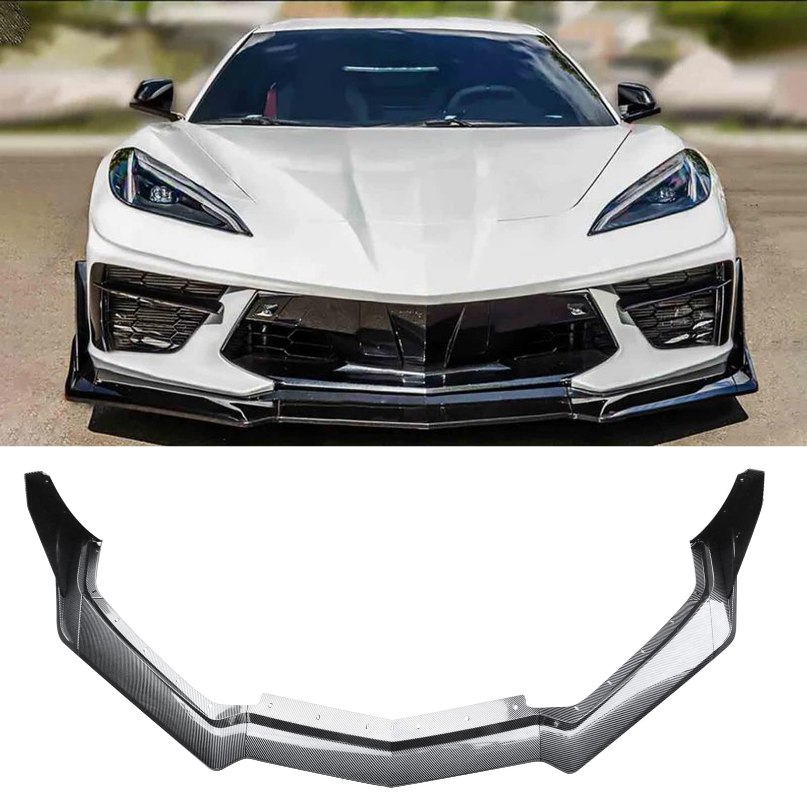 Amazon.com: NINTE Front Lip for 2020-2024 Chevrolet Corvette C8 Z51 ...