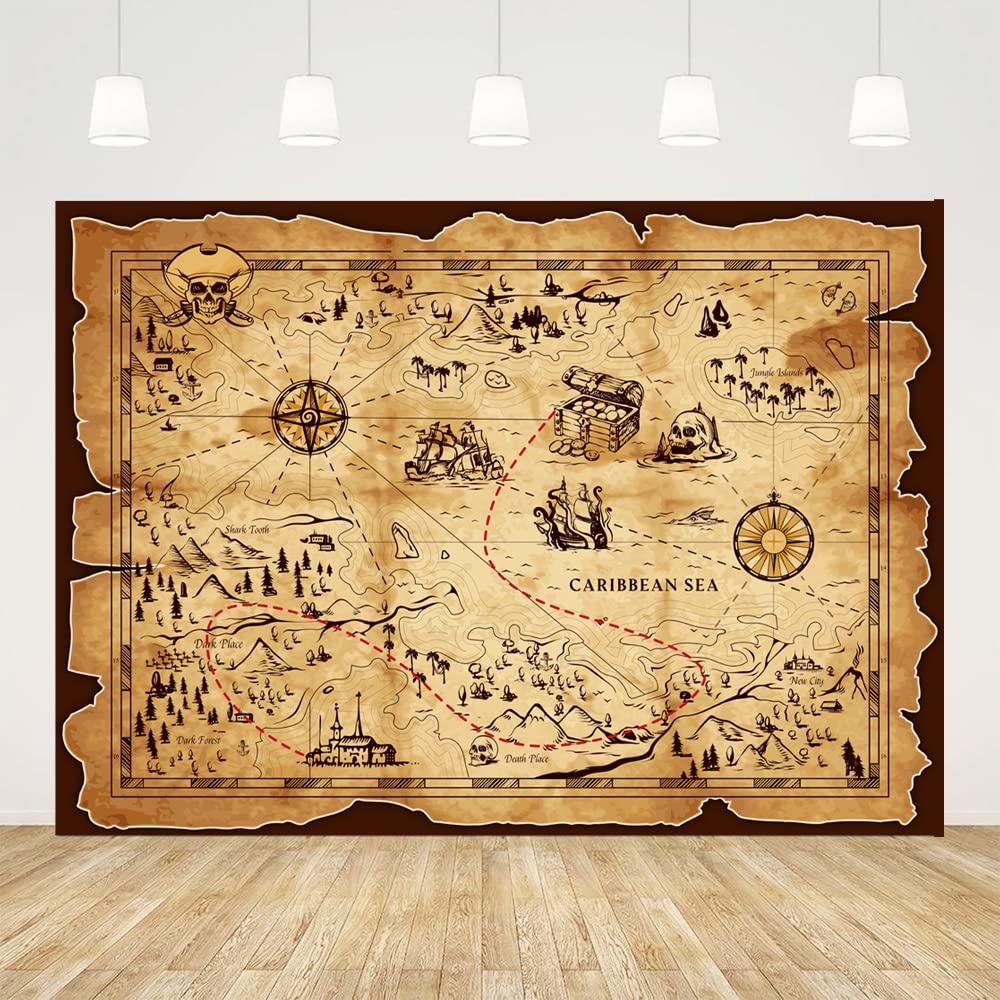 Buy Ticuenicoa Pirate Treasure Backdrop for Photography Island Treasure ...