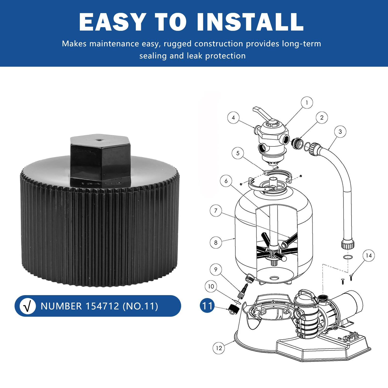 Snapklik.com : Ahuliao Pool Sand Filter Drain Cap For Pentair Dollar ...