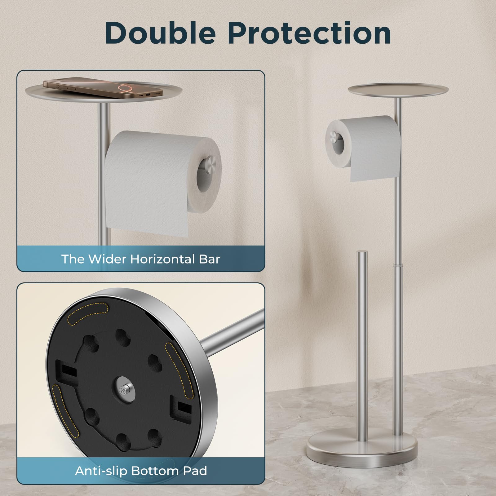 Weighted Toilet Paper Stand
