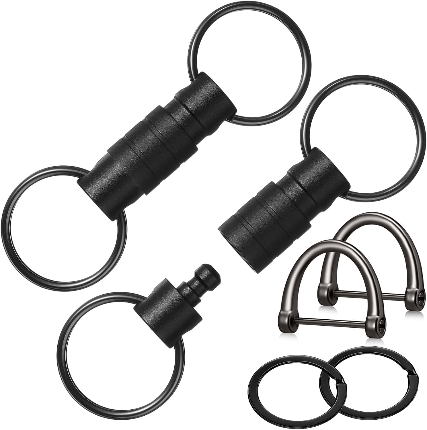 Yaocom 2 Pieces Quick Release Swivel Keychain Detachable Pull Apart Key ...
