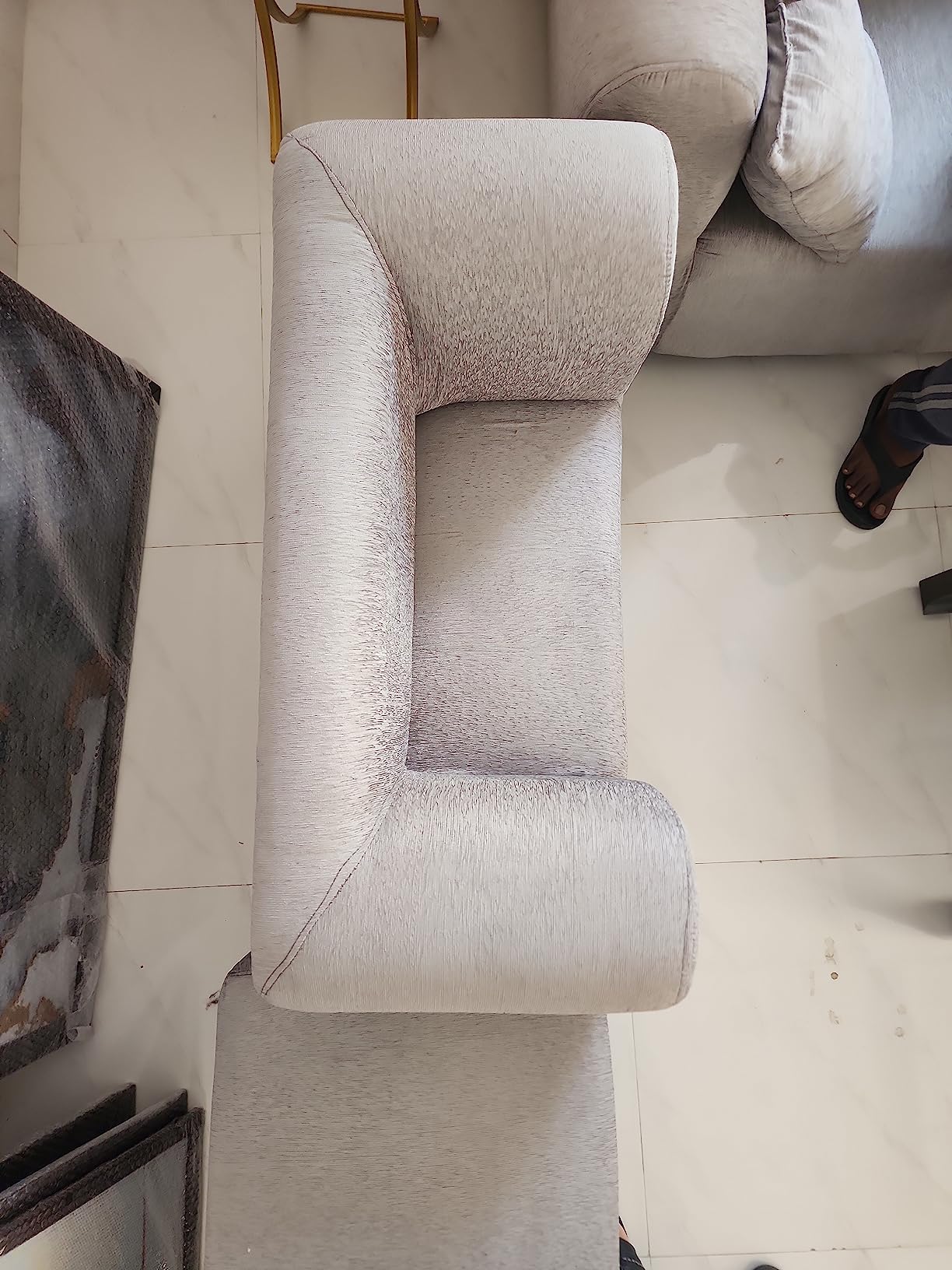 Caradel Gloria 8 Seater 3+2+1 Sofa Set with Setti in Grey Color Fabric ...