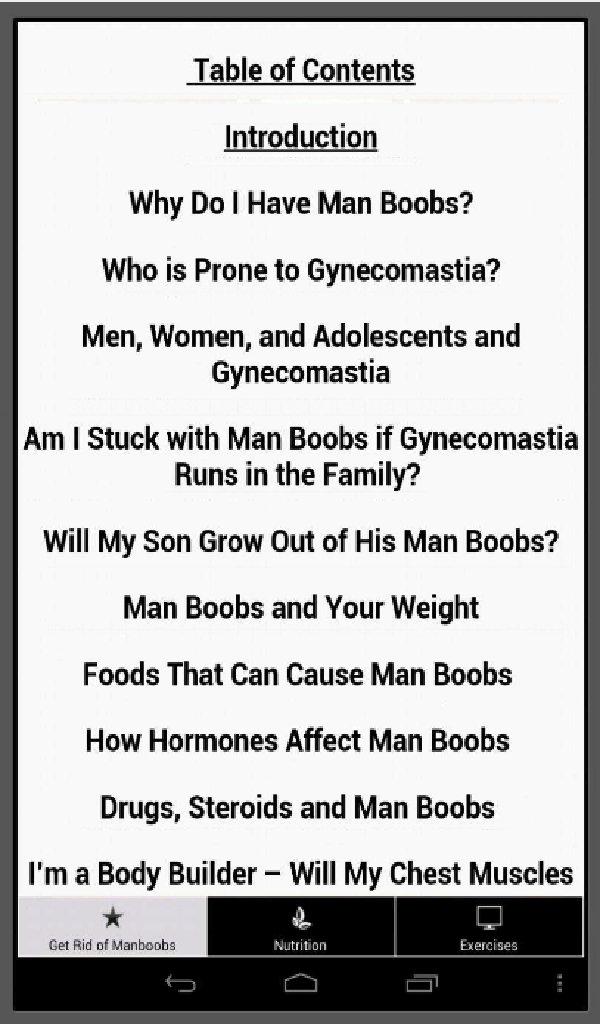 Get Rid of Manboobs - App on Amazon Appstore