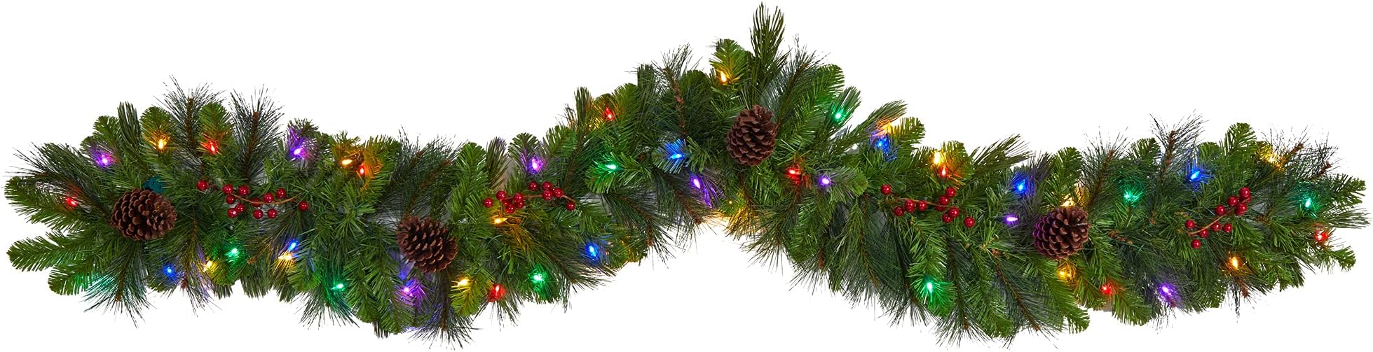 Amazon.com: Brite Star 12-Foot Christmas Garland with Multi Lights ...