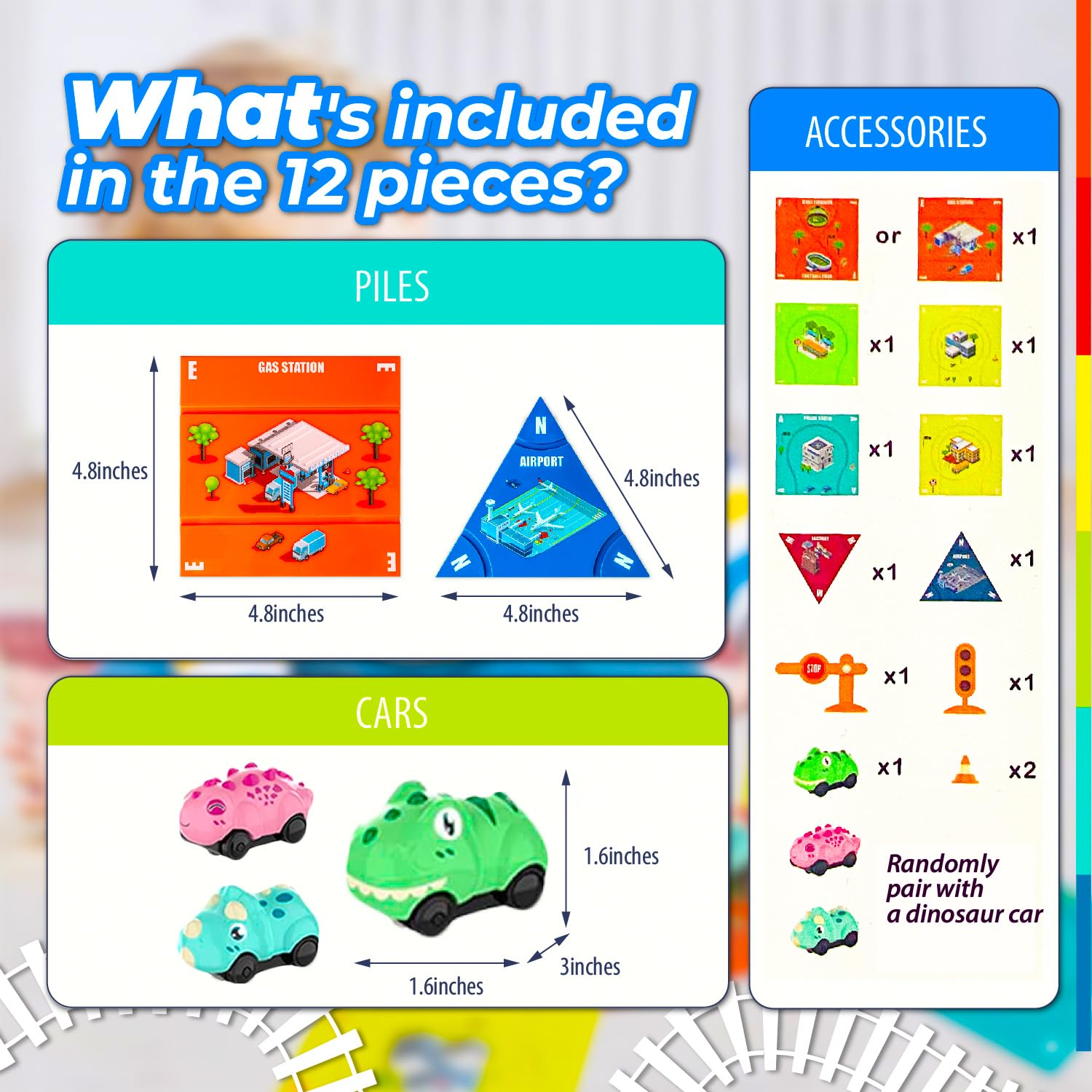 Snapklik.com : Marlo & Buzz Puzzle Racer Kids Car Track Play Set ...