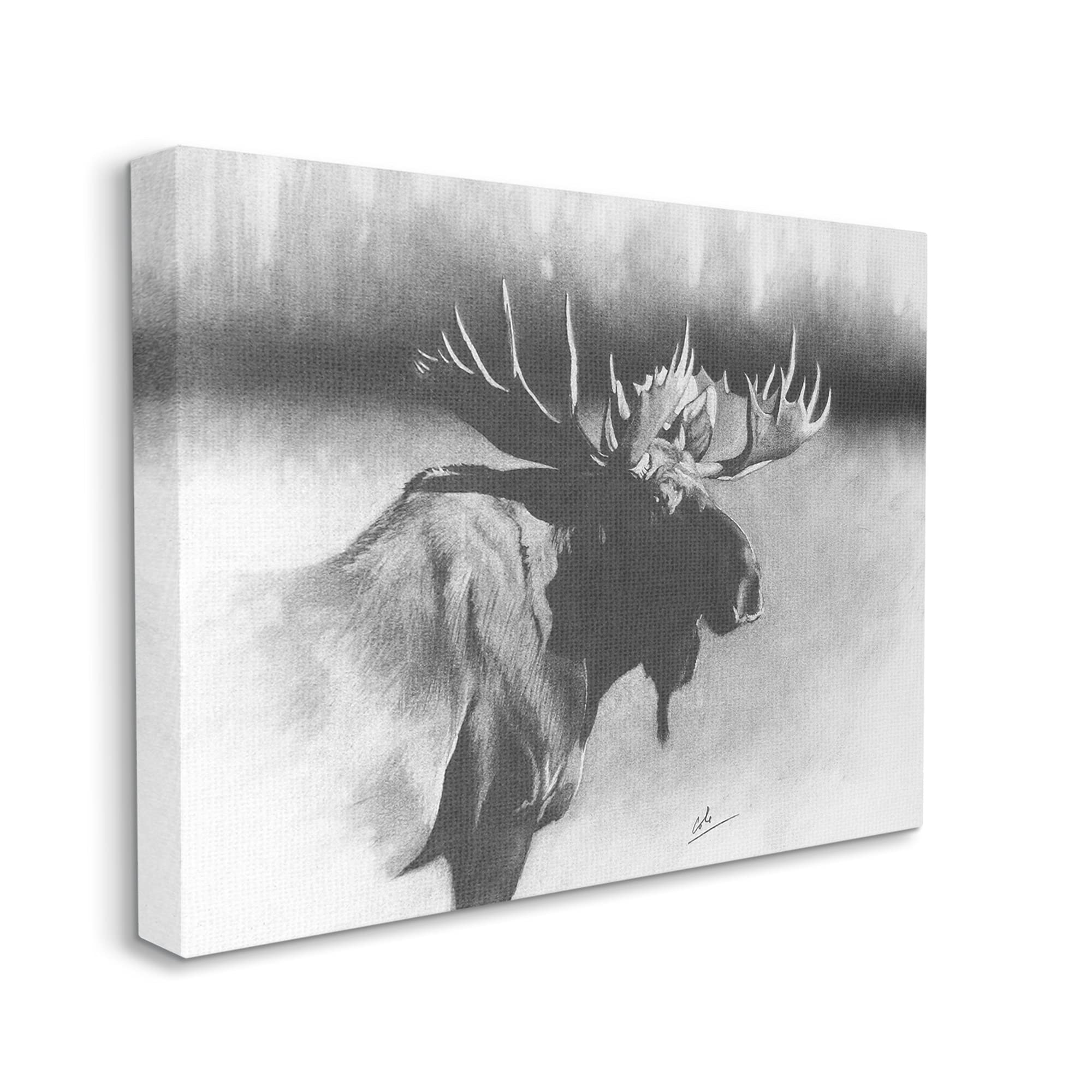 Moose Black And White Drawing