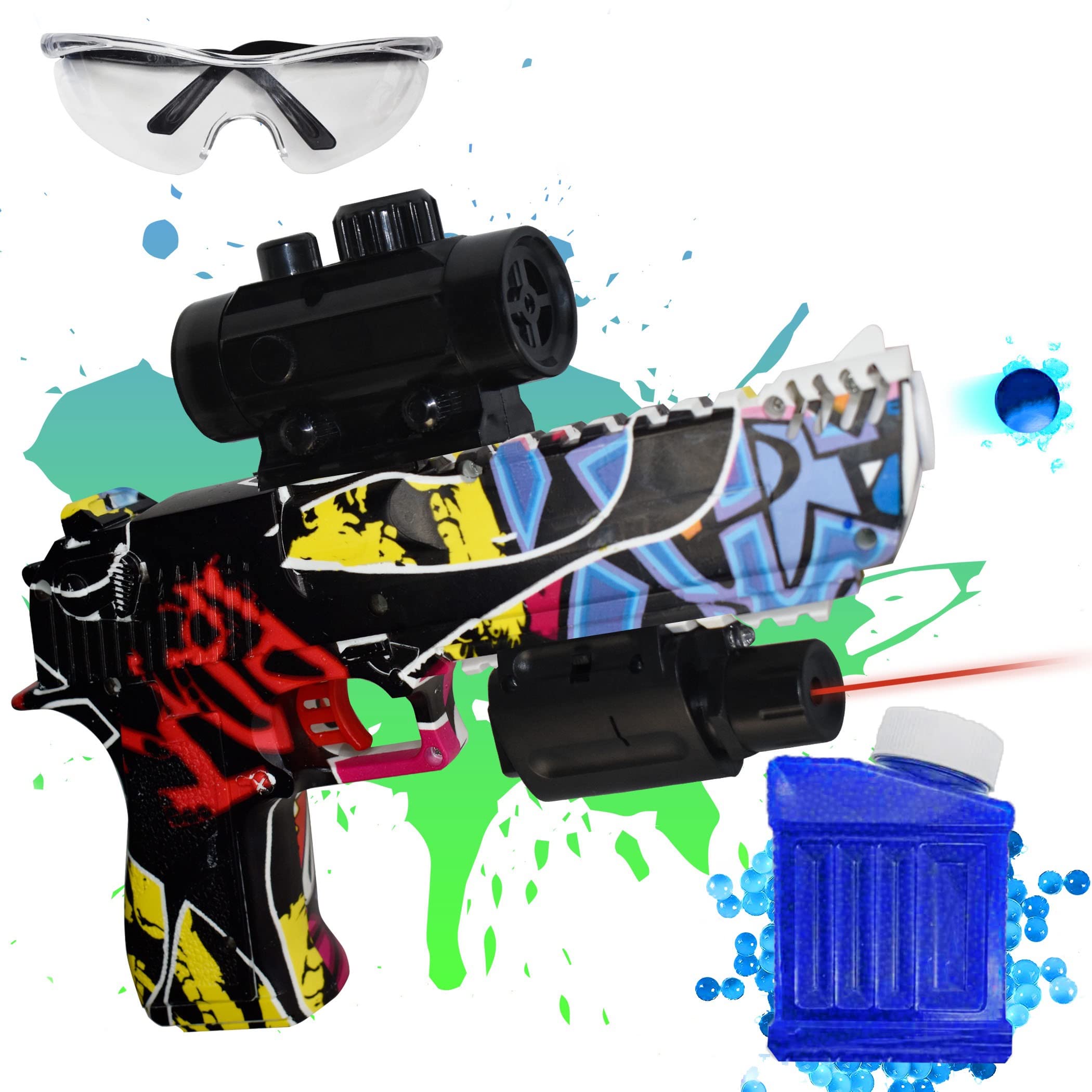 Buy Powerful Gel Blaster Automatic - Best Splatter Ball Glock with an ...