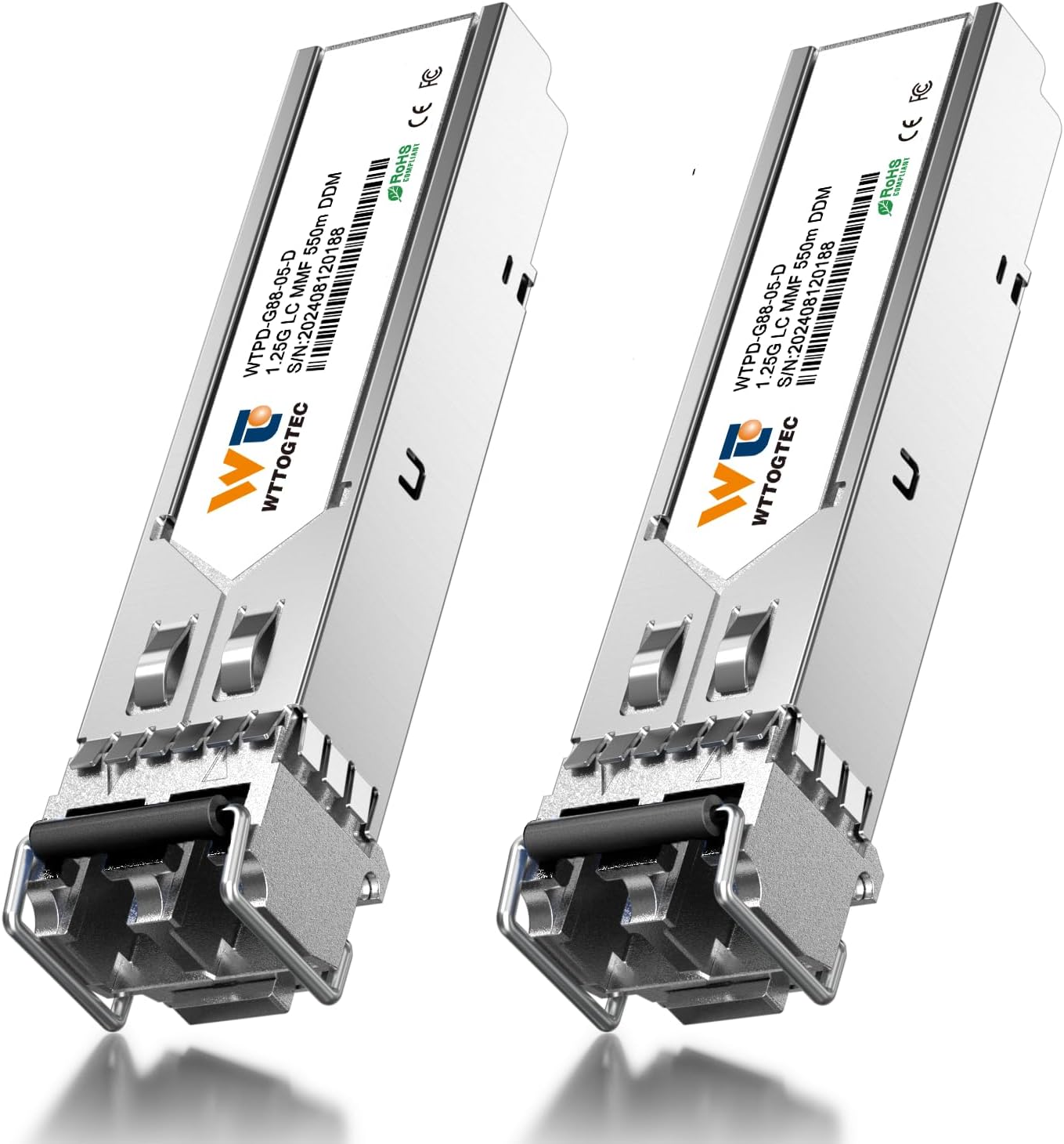 Amazon.com: 2 Pack 1000BASE-SX SFP to LC Multimode 1.25G Fiber ...