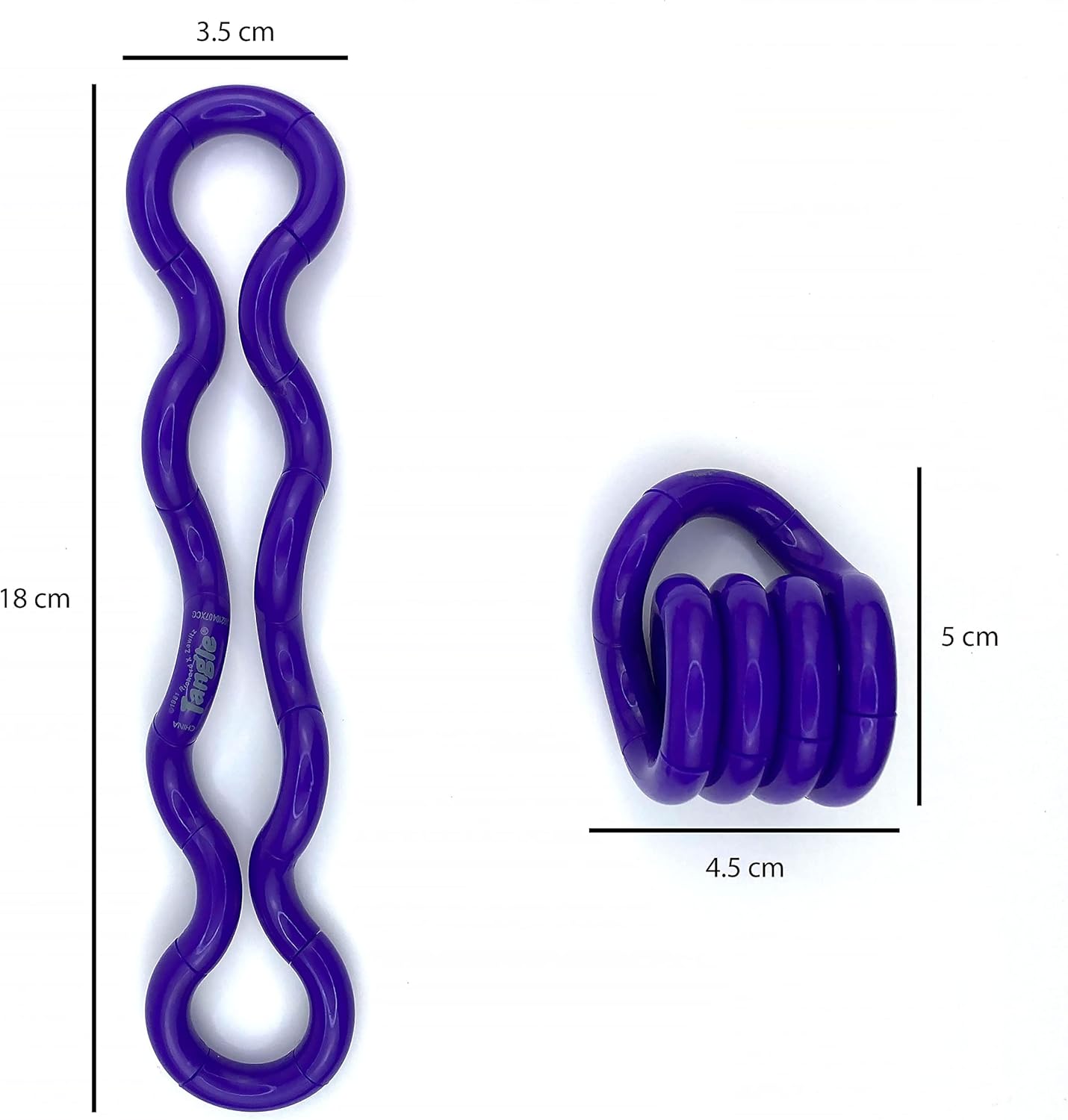 Tangle Jr. Solid Purple – Genuine Tangle Fidget – Fidget Toy for Kids ...