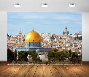 Amazon.com : BELECO 8x6ft Fabric Jerusalem Old City Backdrop Temple ...