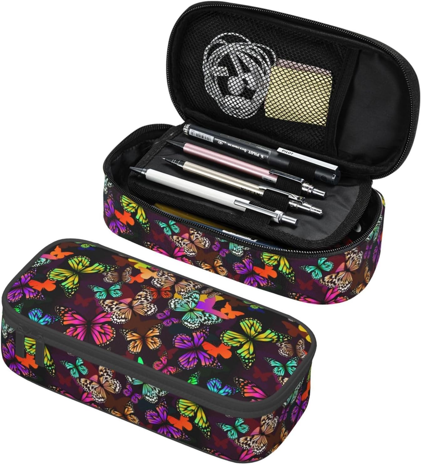 Amazon.com: GVGOAGL Pretty Butterfly Pencil Case Organizer Big Capacity ...