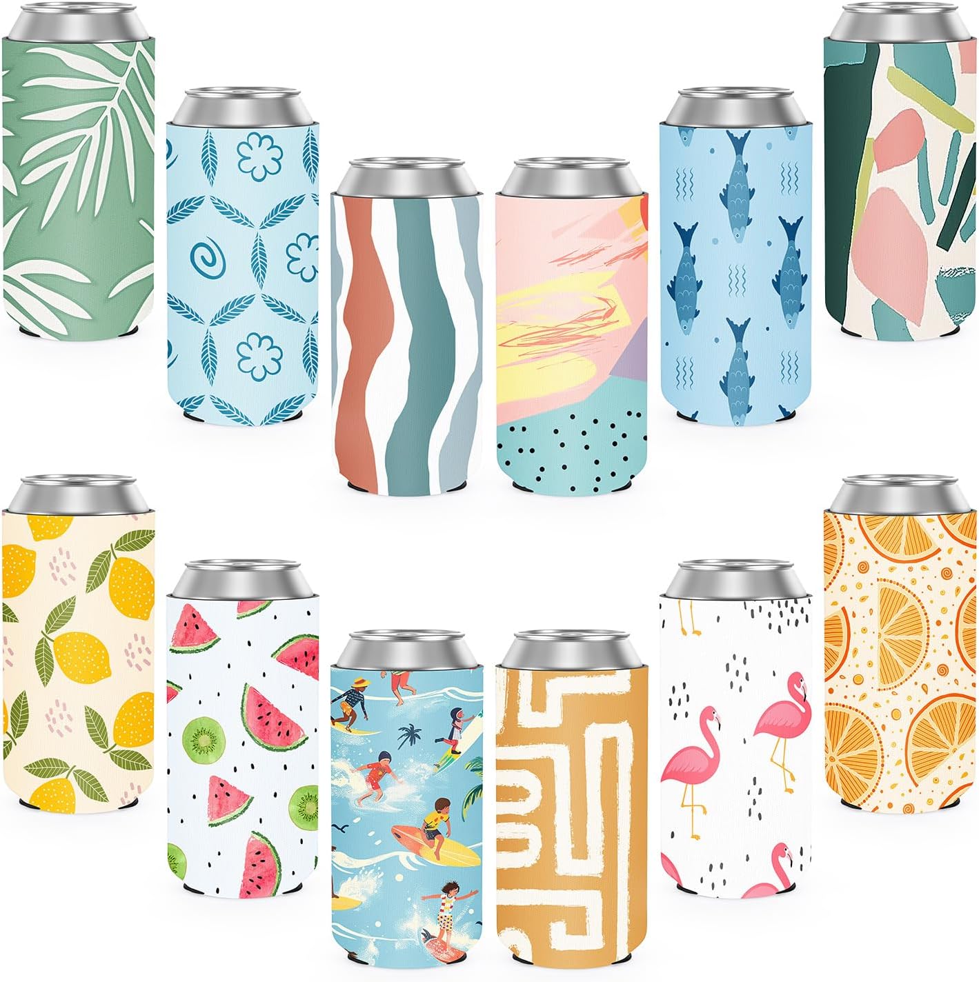 Amazon.com: Shellwei 24 Mexican Can Cooler Sleeves Fiesta 12 oz ...