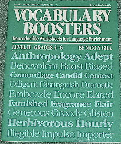 Vocabulary Boosters: Reproducible Worksheets for Language Enrichment ...