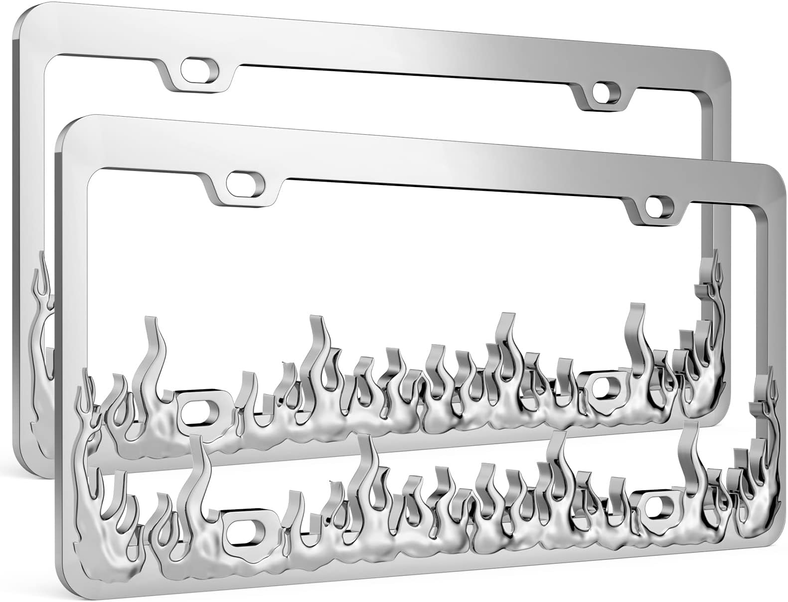 Amazon.com: DMSE Universal Metal Shark Tooth Teeth Jaws License Plate ...