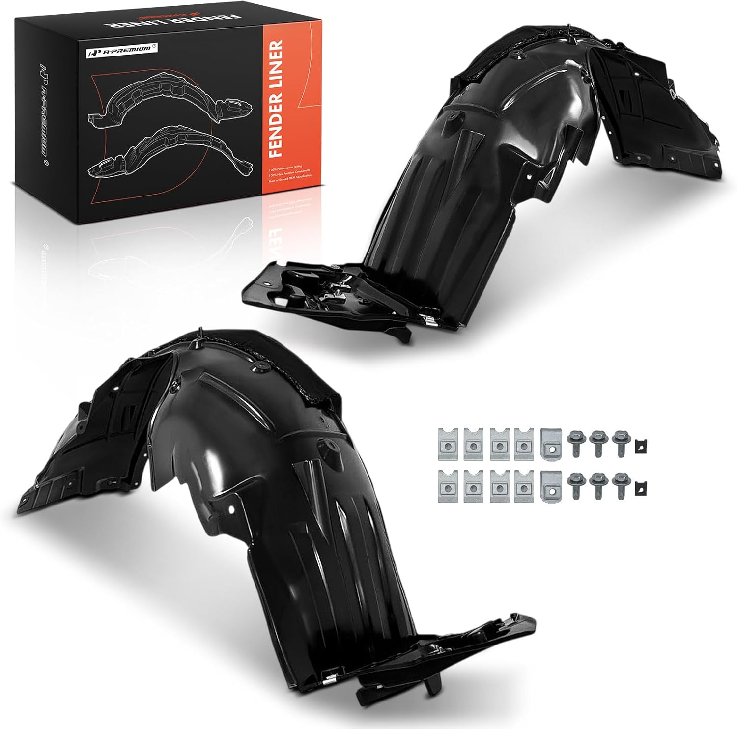 Amazon.com: A-Premium Pair Front Inner Fenders Liner Splash Shield Set ...