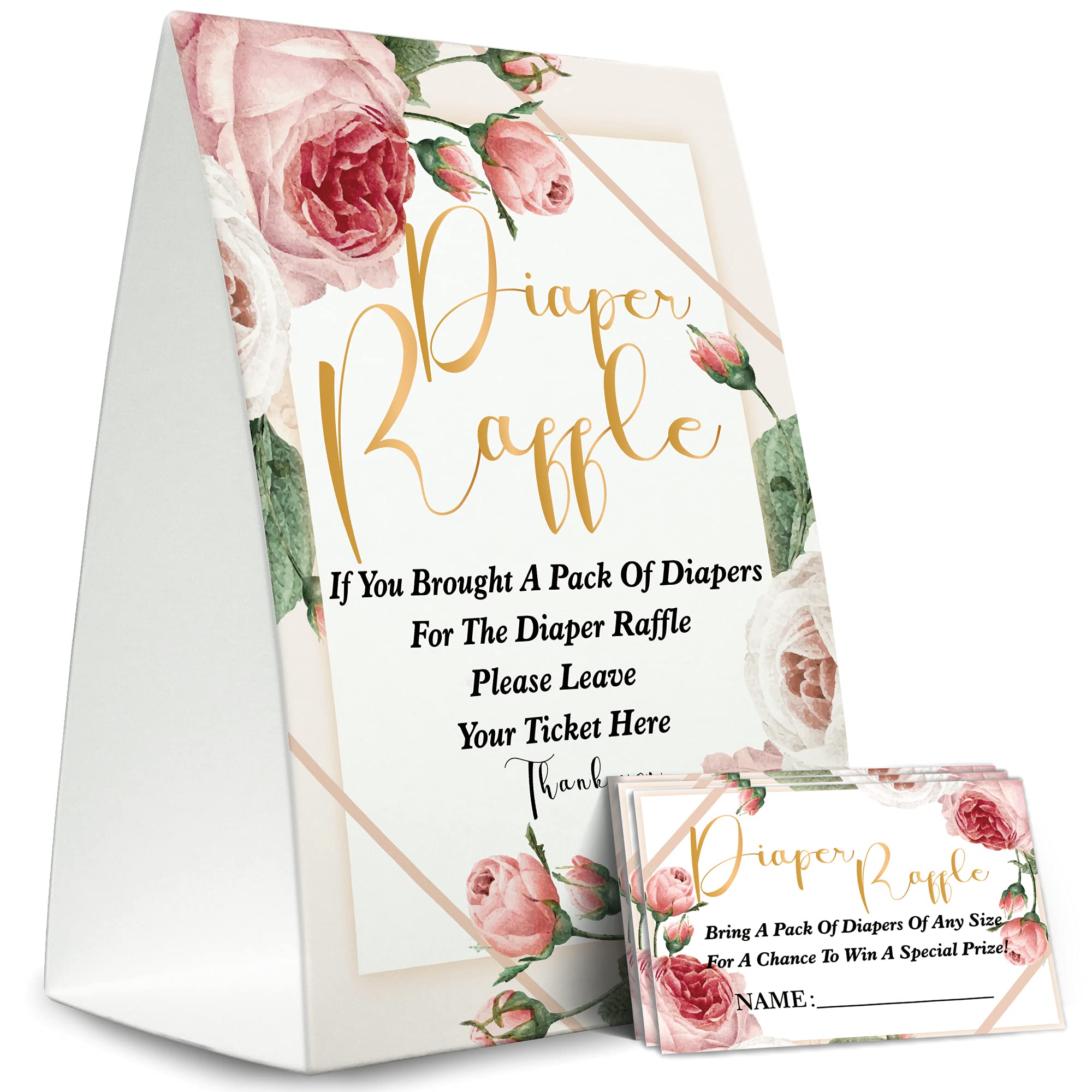 Diaper Raffle Sign Diaper Raffle Baby Shower Game Kit 1 | Desertcart GB