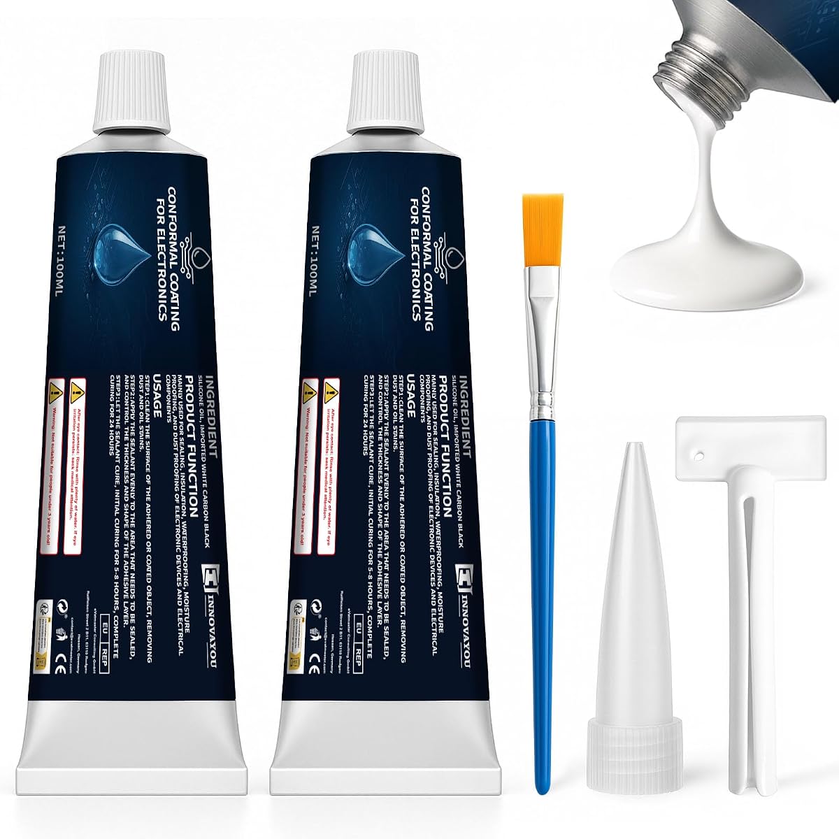 1dfaul 200ml White Conformal Coating For Electronics Silicone Conformal ...