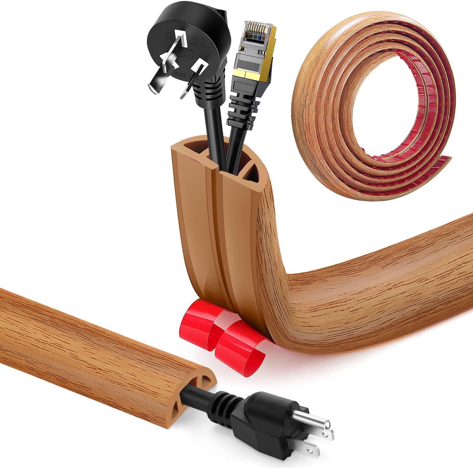 Cache Cable Sol, 3,0M x 3CM Petit Passe Cable Sol Flexible, Goulotte ...