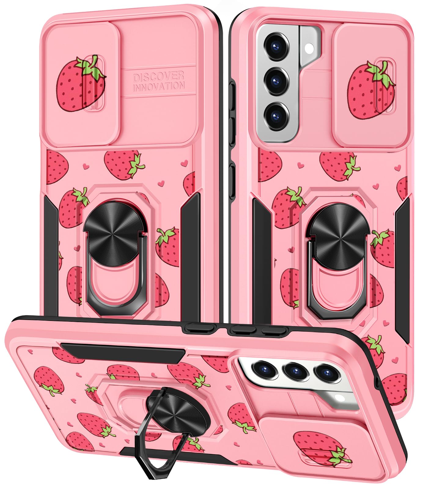 Amazon.com: Miss Adola for Samsung Galaxy S21 FE 5G Phone Case with Camera Cover Slide & Stand ...