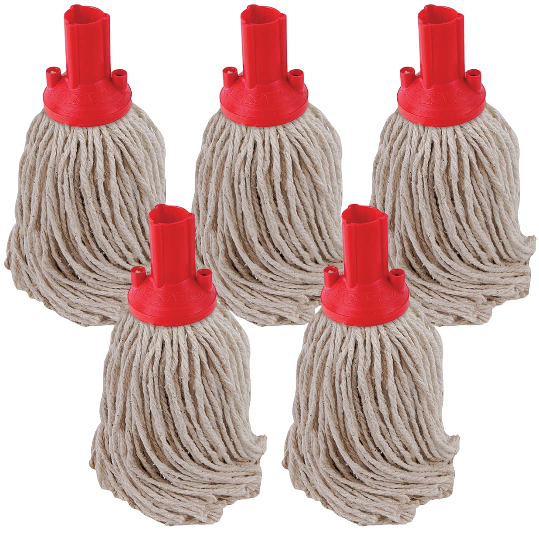 Red Disposable Cotton Mop Head Replacements PY Yarn Traditional String ...