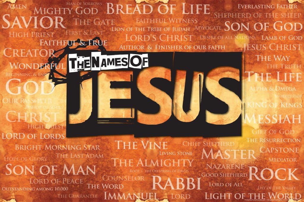 Amazon.com: The Names of Jesus Religious Art Cool Wall Art Print Poster ...