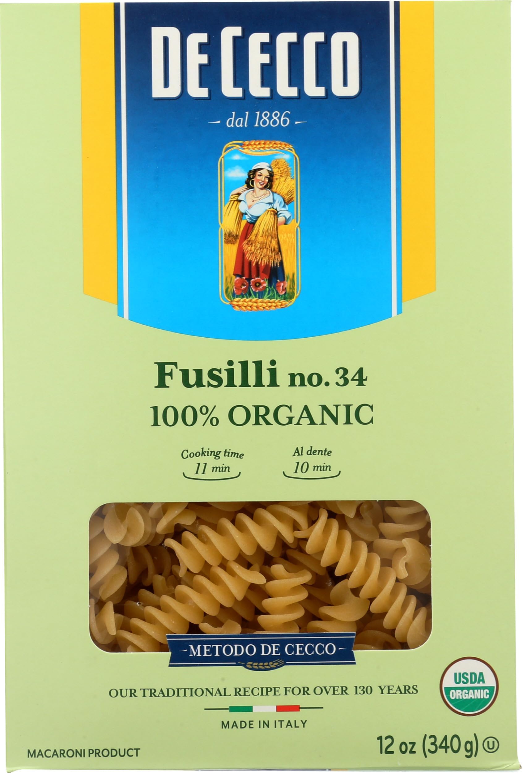Amazon.com : Jovial Pasta Brown rice Organic Fusilli, 12 oz : Fusilli ...