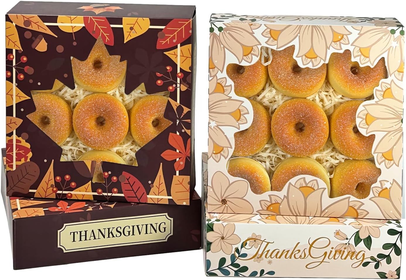 Amazon.com: Gcardist Thanksgiving Cookie Boxes for Gift Giving 9x9x2.5 ...