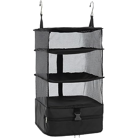 Amazon.com: TABITORA Travel Portable Hanging Shelves Closet Organizer ...