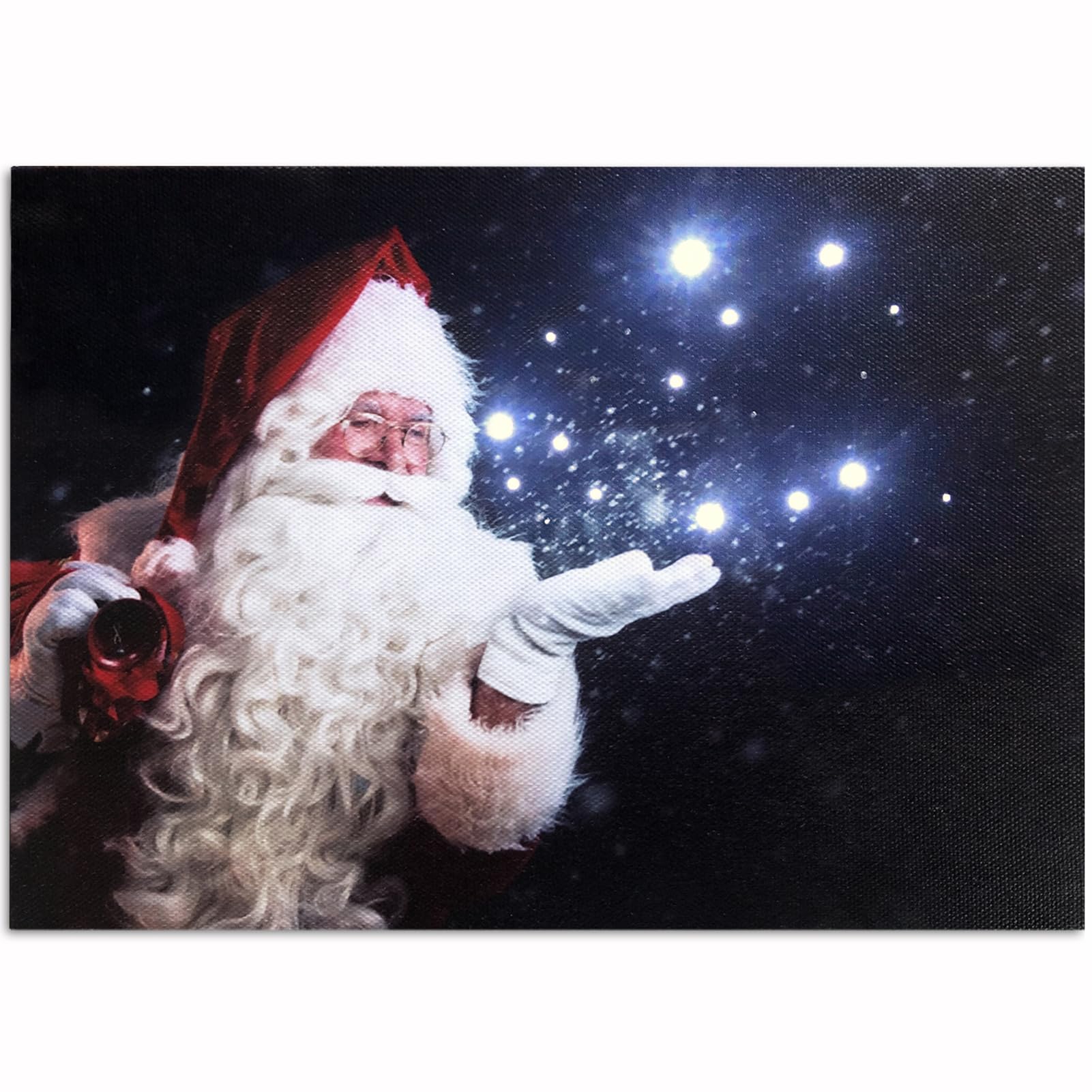 Amazon.com: LED Light Up Christmas Santa Claus Poster Framed with Timer ...