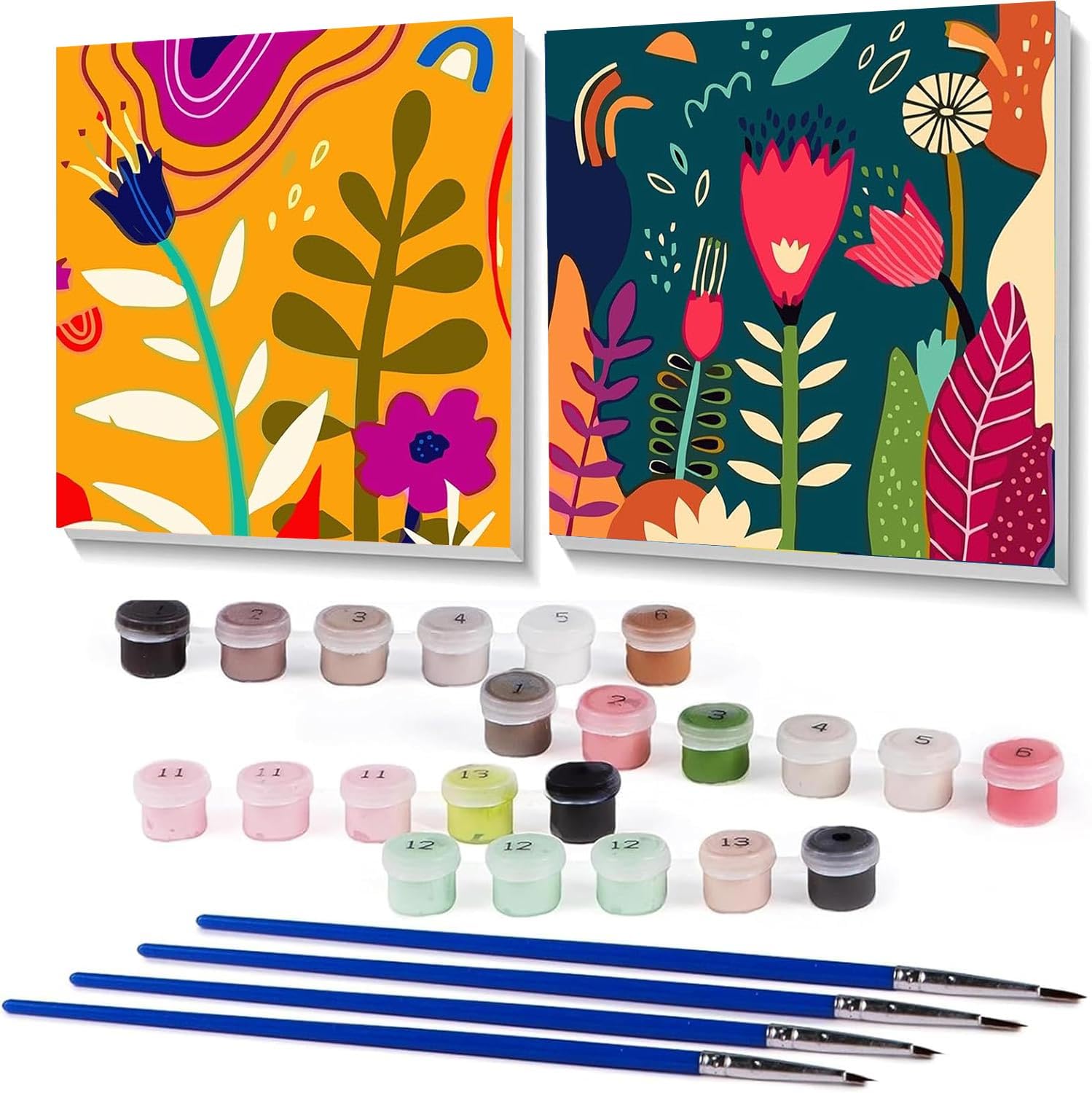 Amazon.com: Paint by Numbers Kit for Adults - 2 Pack Boho Adults' Paint ...