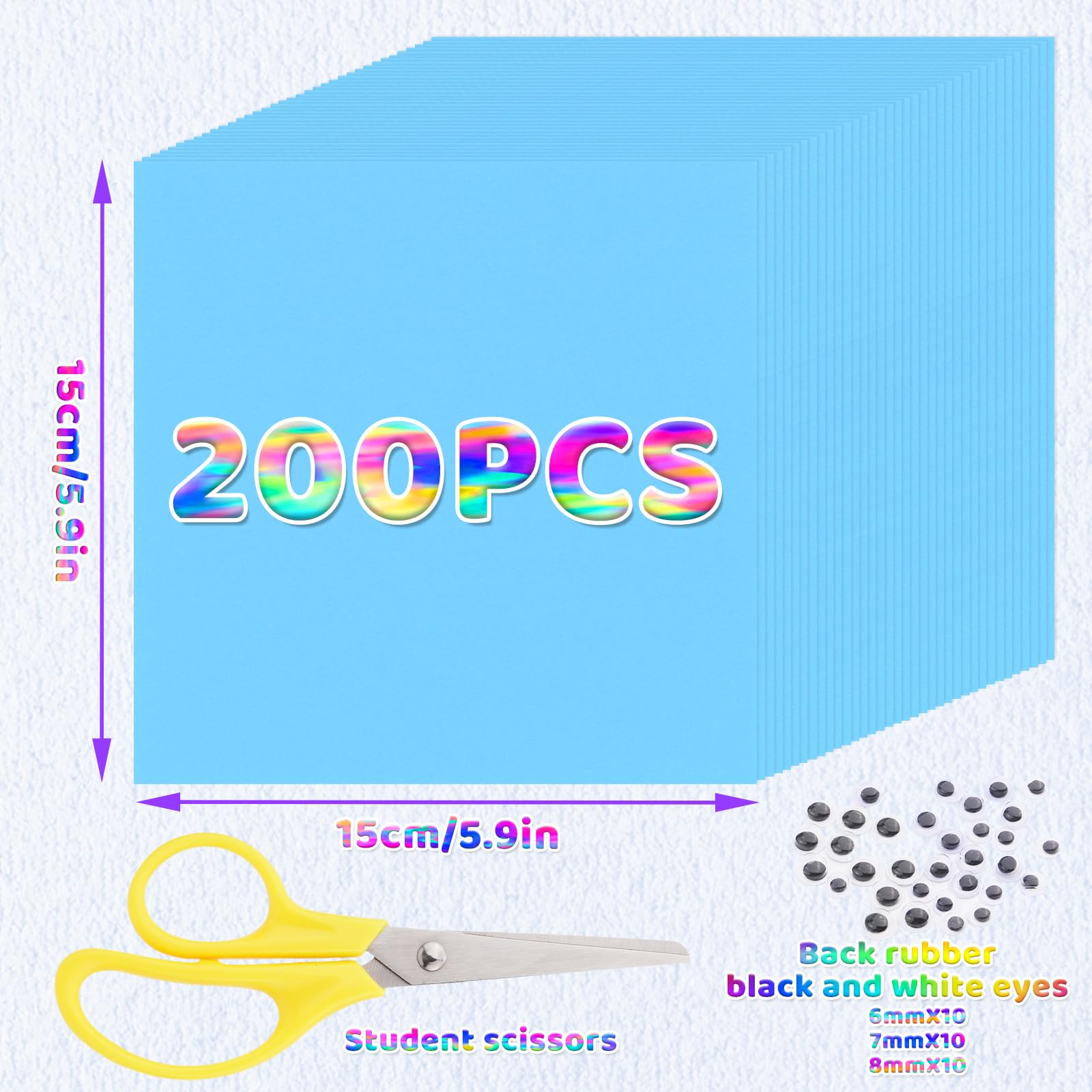 Snapklik.com : Origami Paper,200 Sheets Lake Blue Double Sided Origami ...