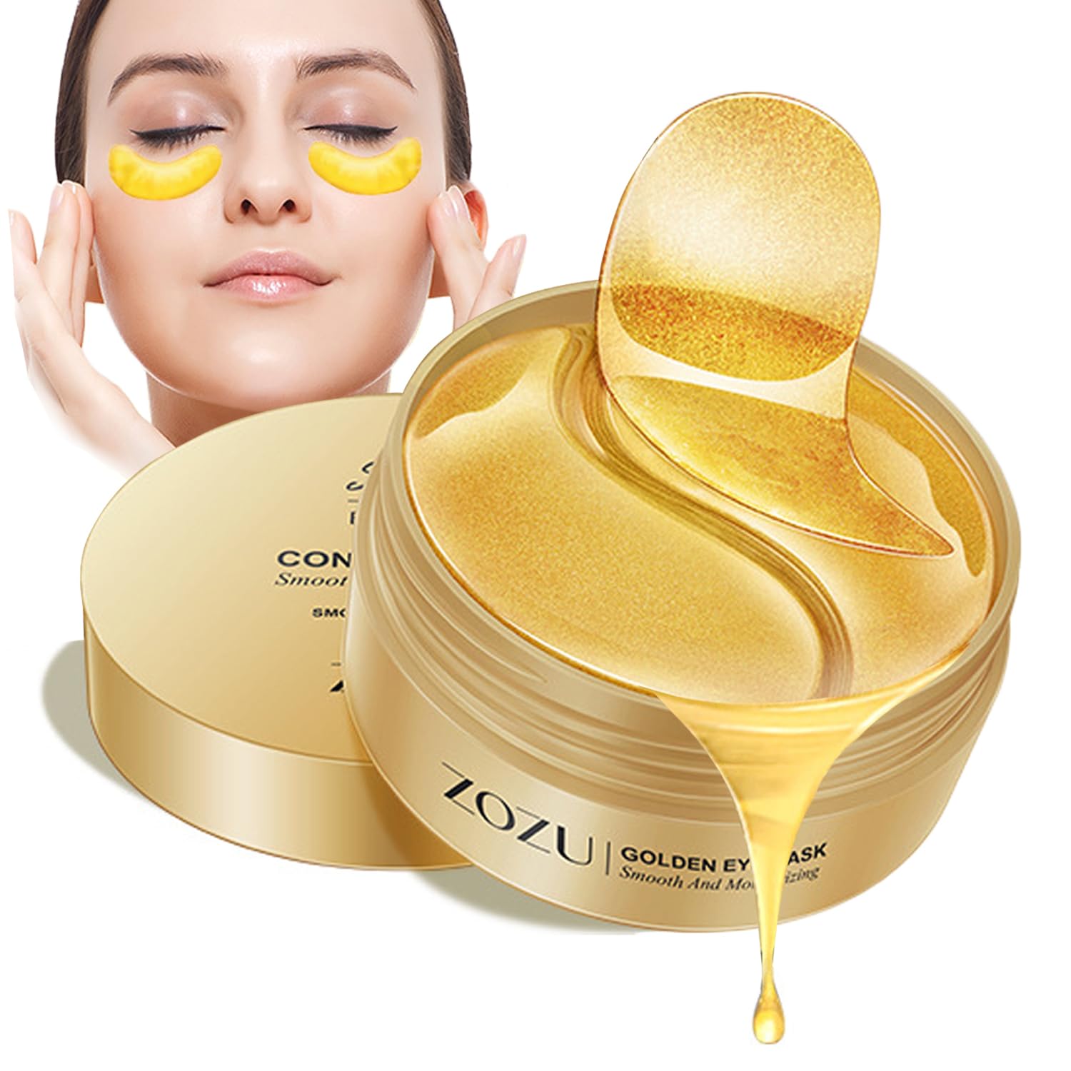 Amazon.com : 24K Gold Eye Masks, Crystal Collagen Eye Patches for Puffy ...