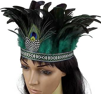 Amazon.com: Wallfire Indian Headdress Feathers Headpiece for Adult ...