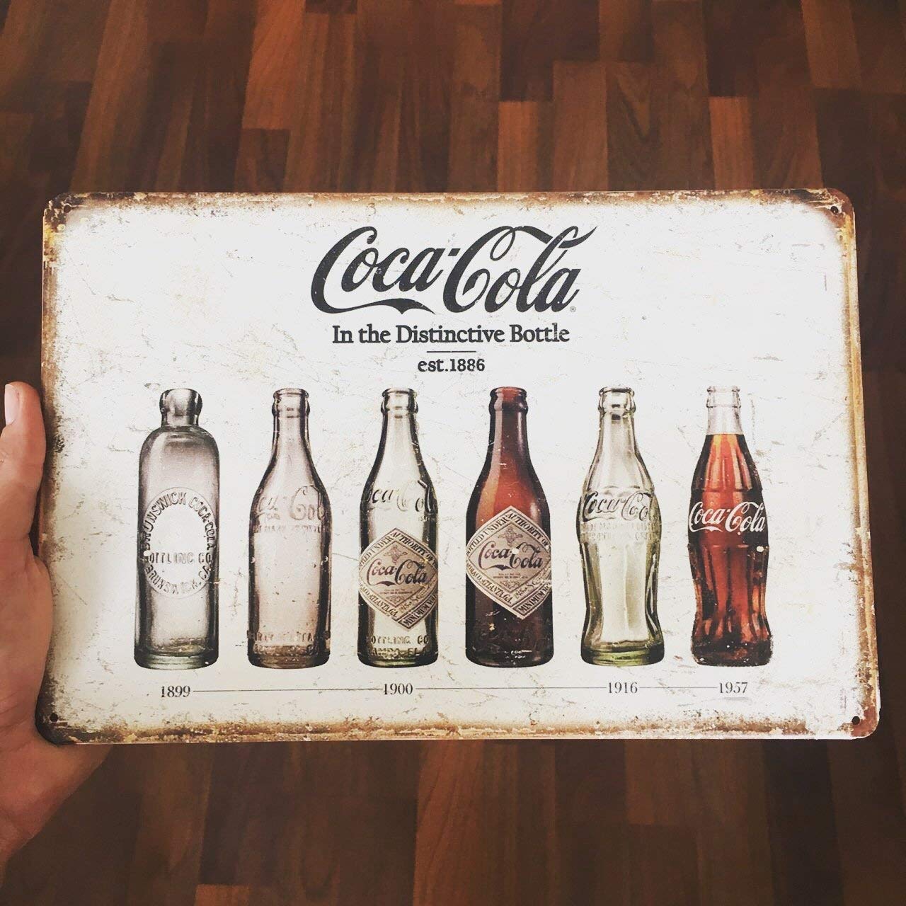 Qui556 Coca Cola Sign Vintage Style Tin Sign Metal Plaque | Desertcart ...