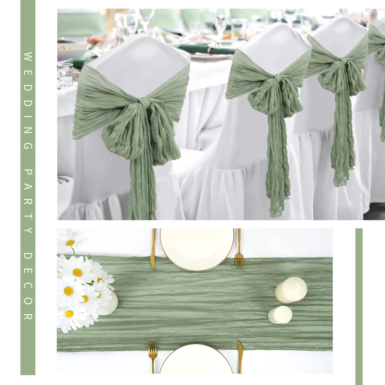 Snapklik.com : 12 Pack Cheesecloth Table Runner 20 X 120 Inch Cheese ...