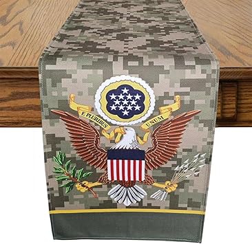 Amazon.com: Military US Army Table Runner,Memorial Day Independence Day ...