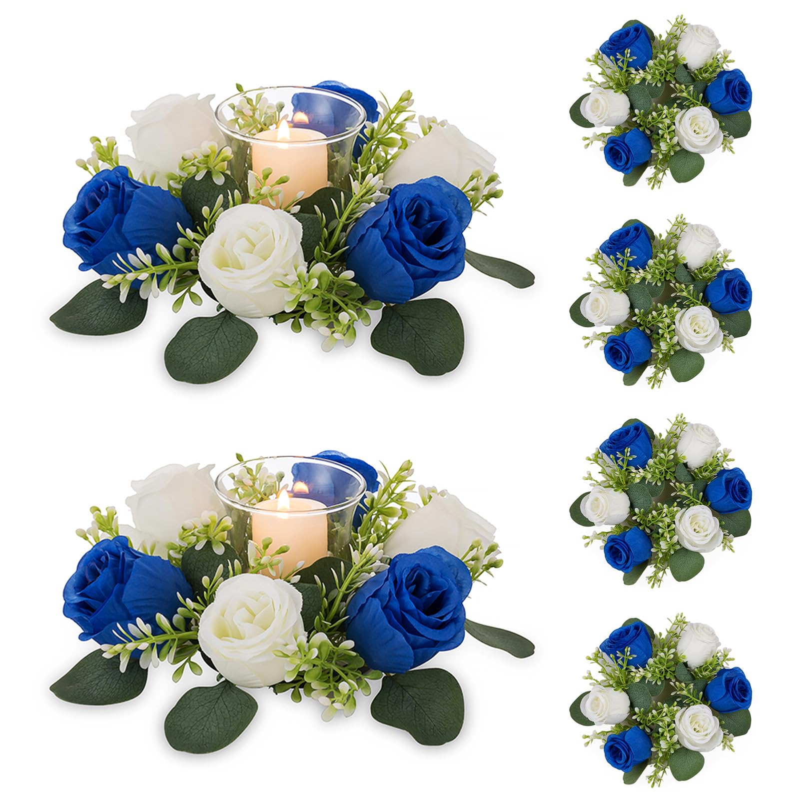 Amazon.com: NUPTIO Small Candle Rings Wreaths - 6 Pcs 2.9 inch Inner ...