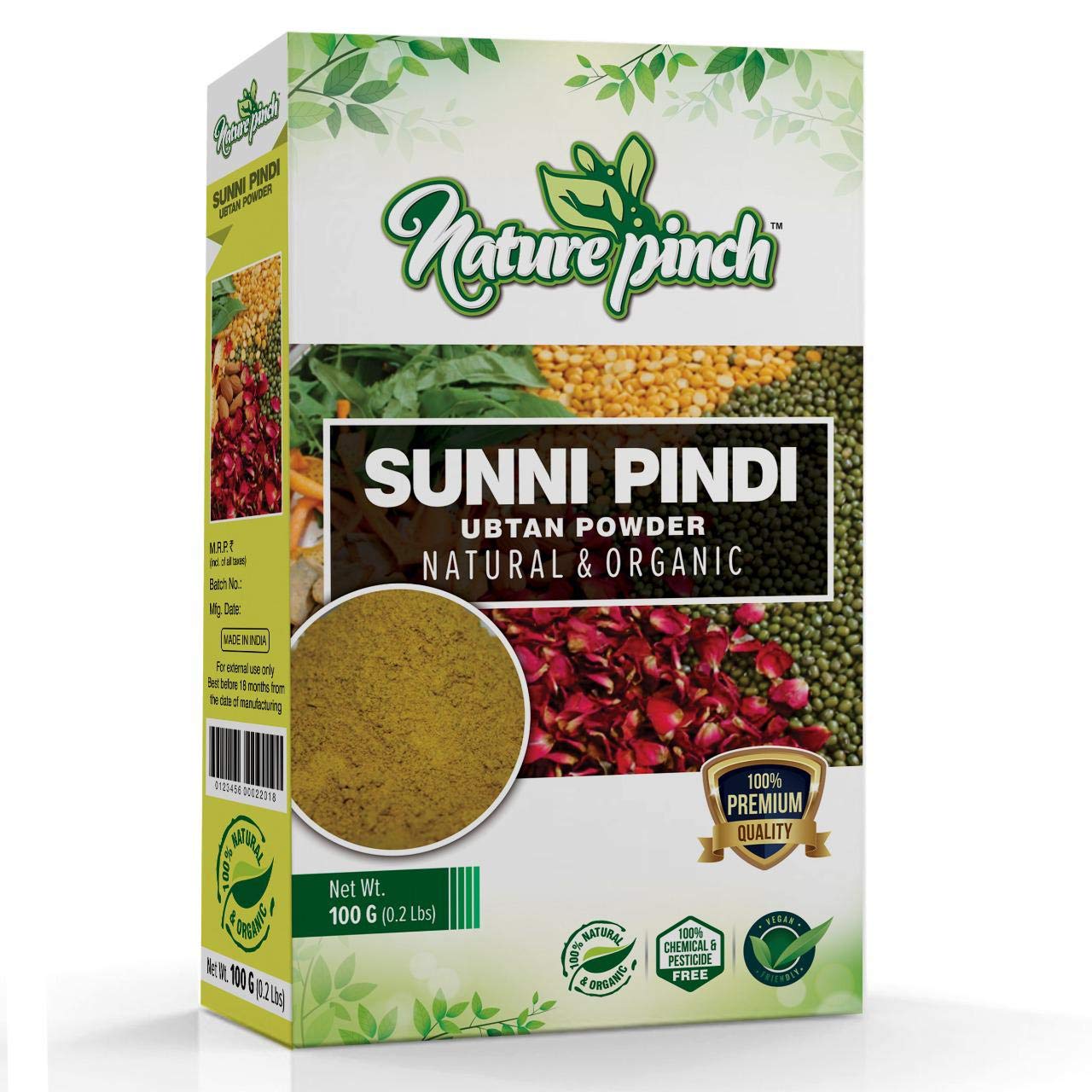 Nature Pinch Sunni Pindi Bath Powder Ubtan Pack - Skin Lightening & Tan ...