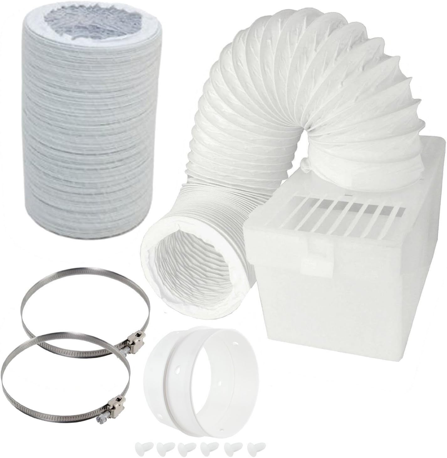 SPARES2GO Universal Tumble Dryer Condenser Vent Box & Extra Long Hose ...