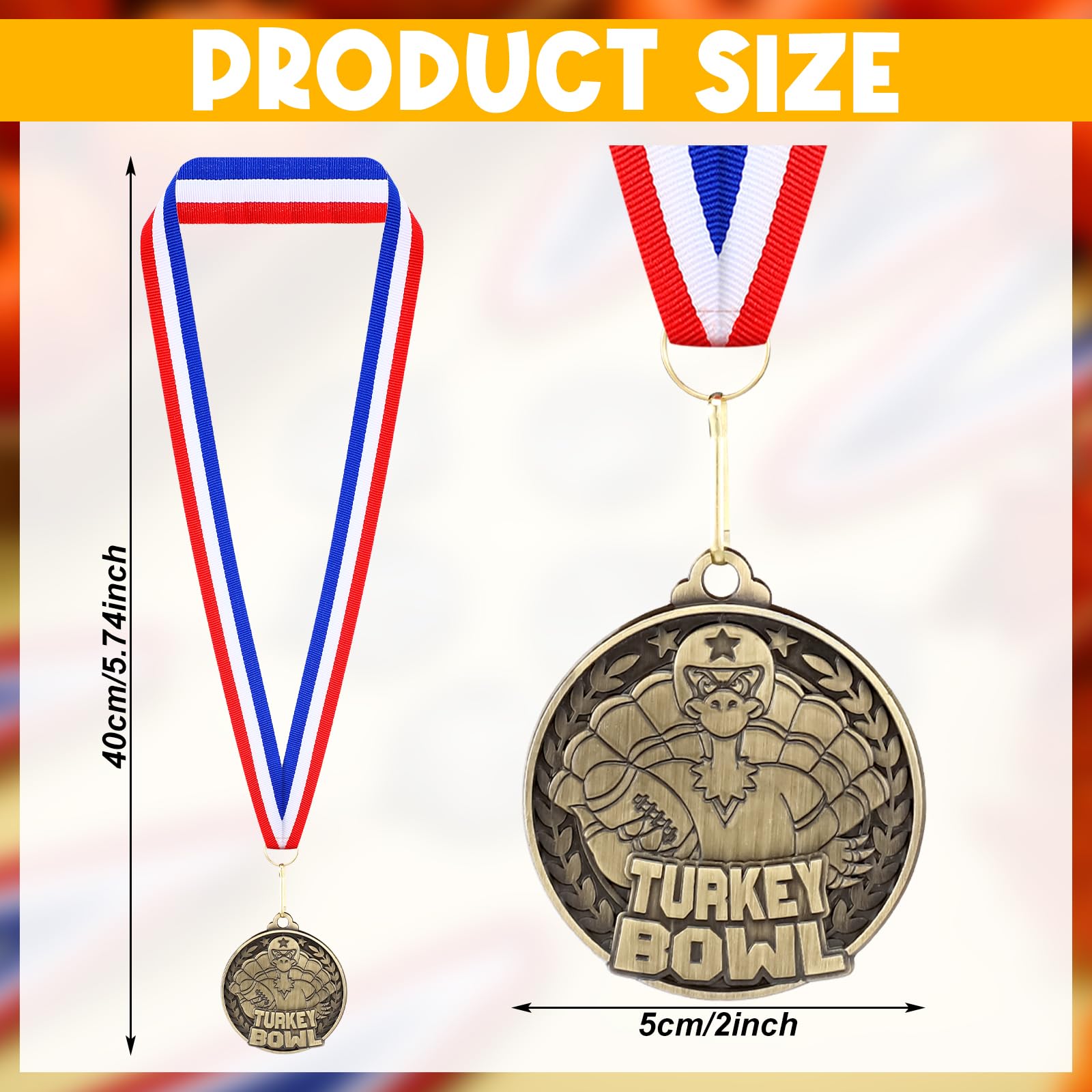 Snapklik.com : Huquary 30 Pcs Turkey Medals Thanksgiving Turkey Bowl ...