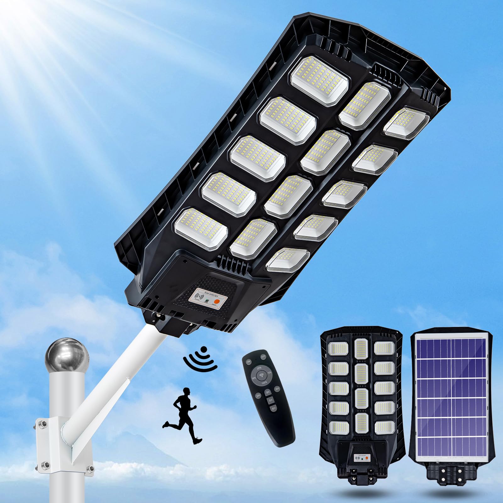 Daoseolo 3000W Solar Street Lights Outdoor Light, 310000LM Commercial ...