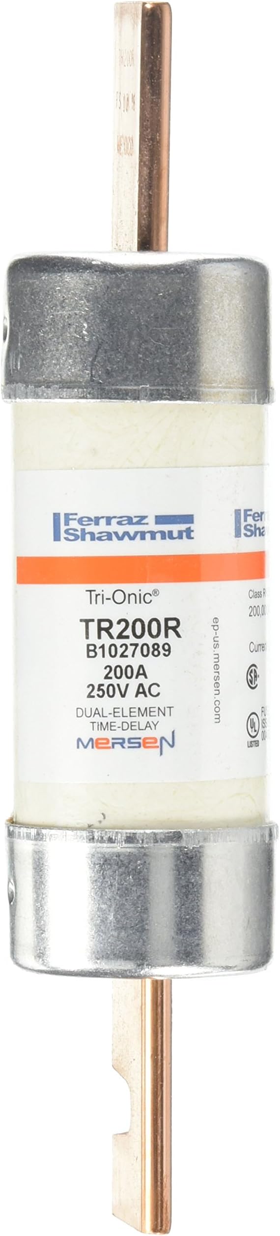 Mersen TR-R Tri-Onic Time-Delay/Class RK5 Fuse, 250VAC/250VDC, 200kA AC ...