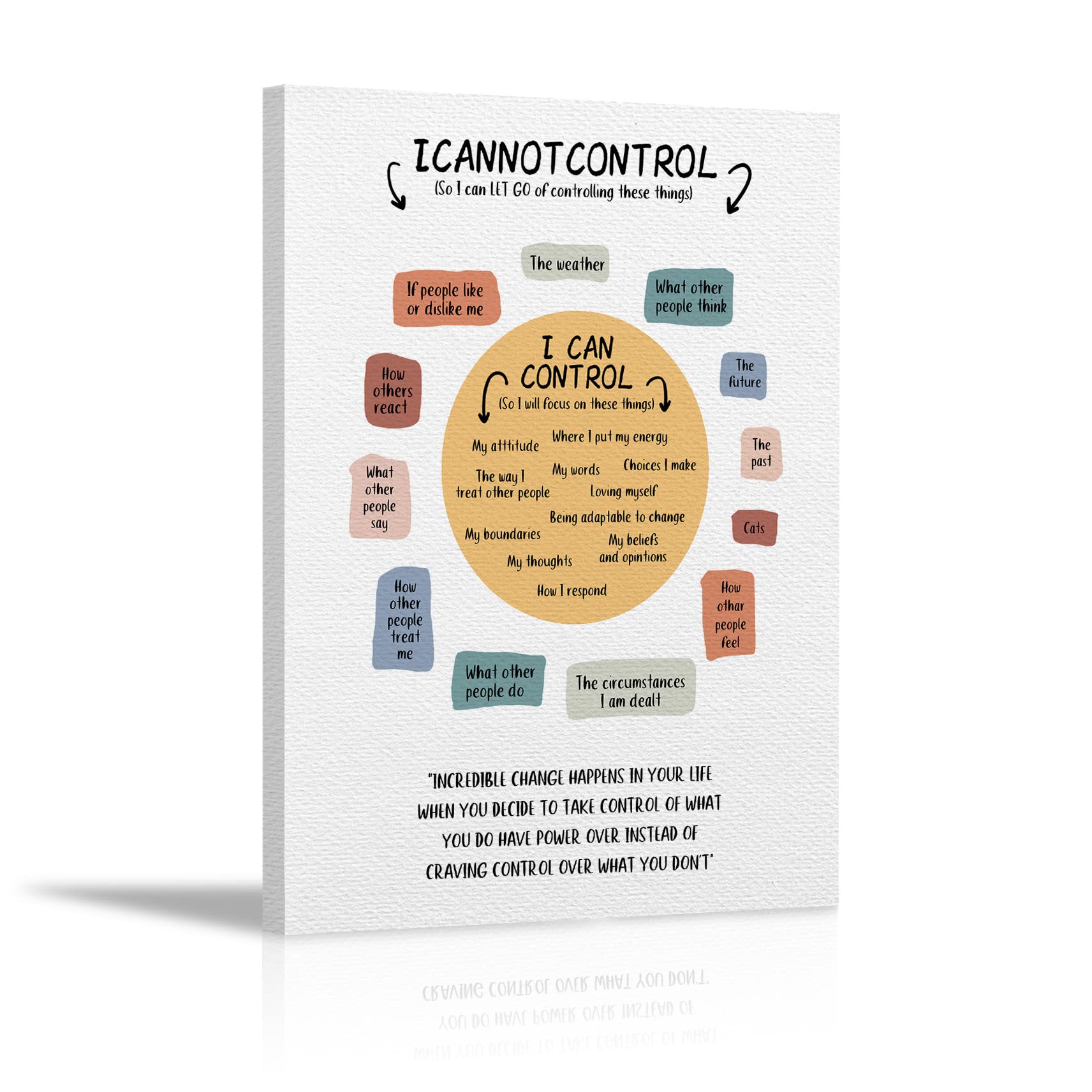 Amazon.com: KEUSPI Things I Can Control and Cannot Control Poster ...